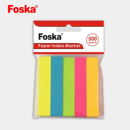 Foska Colored Paper Index Marker 7.5×1.5cm 5colors in qatar